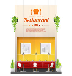 Modern fast food restaurant counter background Vector Image