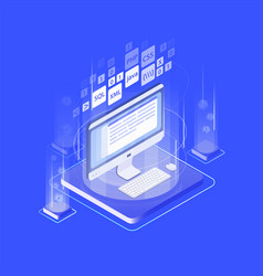 Digital java code text computer software coding Vector Image