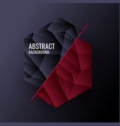 Abstract red triangle polygon pattern background Vector Image