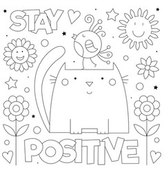 Merry christmas coloring page black and white Vector Image