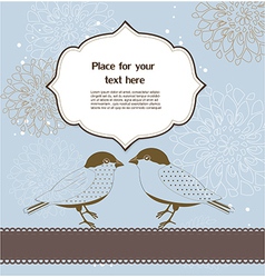 Spring card with beautiful bird Royalty Free Vector Image