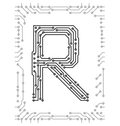 Alphabet of printed circuit boards Royalty Free Vector Image