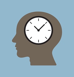 Goal target lock inside human head front view Vector Image