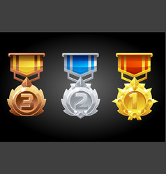 Frame game rank gold silver platinum bronze Vector Image