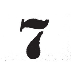 Seven number road font Royalty Free Vector Image