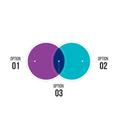 Diagram infographics for two circle design Vector Image