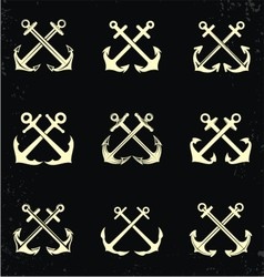 Crossed anchors design Royalty Free Vector Image