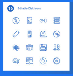 Computer hardware icons Royalty Free Vector Image