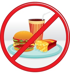 Stop eating fast food Royalty Free Vector Image