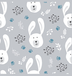 Seamless pattern with cute animals fliyng Vector Image