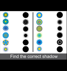 Find true shadows silhouettes snowflakes Vector Image