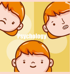 Children psychology cartoons Royalty Free Vector Image