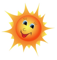 A very happy sun Royalty Free Vector Image - VectorStock