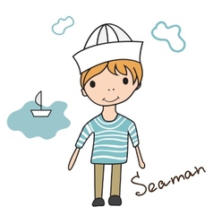 Boy seaman Royalty Free Vector Image - VectorStock