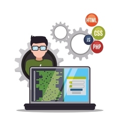 Web developer design Royalty Free Vector Image