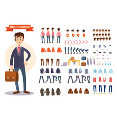 Cartoon male character kit man animation body Vector Image