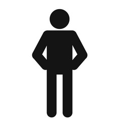 Stick figure stickman icon pictograph simple Vector Image