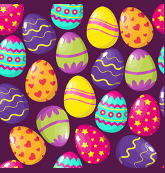 Seamless easter eggs pattern Royalty Free Vector Image