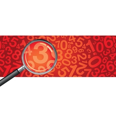 Magnifying glass numbers Royalty Free Vector Image
