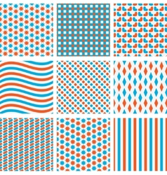 Seamless patterns with fabric texture Royalty Free Vector