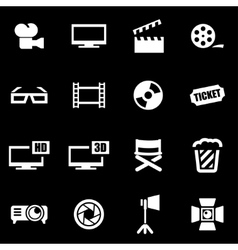 Gray line movies icons set Royalty Free Vector Image