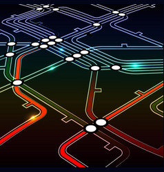 Perspective background metro scheme Royalty Free Vector