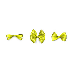 Yellow ribbon isolated transparent background Vector Image