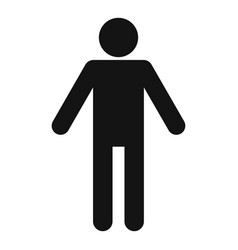 Stick figure stickman icon pictograph simple Vector Image