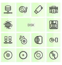Computer hardware icons Royalty Free Vector Image