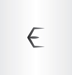 Letter e logo electronics circuit icon Royalty Free Vector