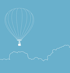 Thin blue line knight Royalty Free Vector Image