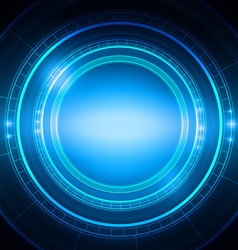 Abstract circle technology light blue background Vector Image