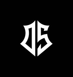 Ds monogram logo with square rotate style outline Vector Image