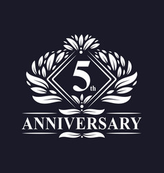 5th anniversary logo 5 years design Royalty Free Vector