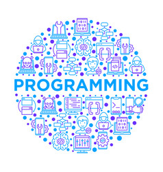 App testing concept man with laptop Royalty Free Vector