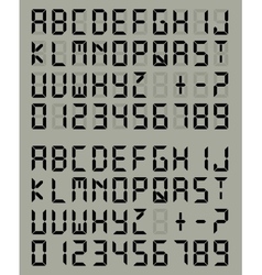 Fine digital font Royalty Free Vector Image - VectorStock