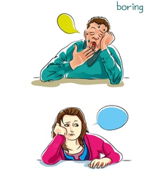 Boring Royalty Free Vector Image - VectorStock