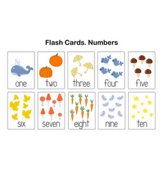 Educational cartoon numbers set with objects Vector Image