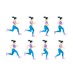 Sport logo healthy running marathon athletes Vector Image