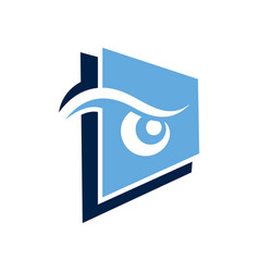 Eye screen logo Royalty Free Vector Image - VectorStock