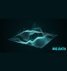 Abstract 3d big data plot visualization Royalty Free Vector