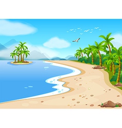 A simple beach scene Royalty Free Vector Image