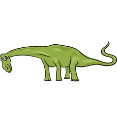 Cartoon diplodocus dinosaur coloring page Vector Image