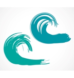 Two wave Royalty Free Vector Image - VectorStock