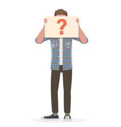 Decision and thinking man Royalty Free Vector Image