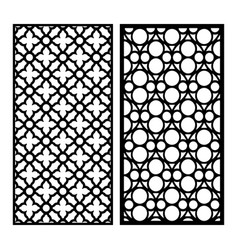 Laser cutting pattern design Royalty Free Vector Image