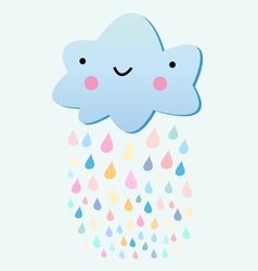 Cloud and rain Royalty Free Vector Image - VectorStock