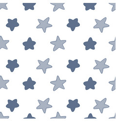 Seamless monochrome pattern with stars abstract Vector Image