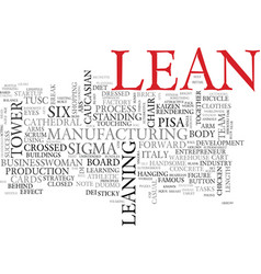 Lean word cloud concept Royalty Free Vector Image