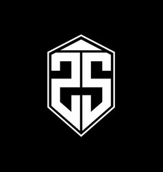 Zs logo monogram with pentagon shape style design Vector Image